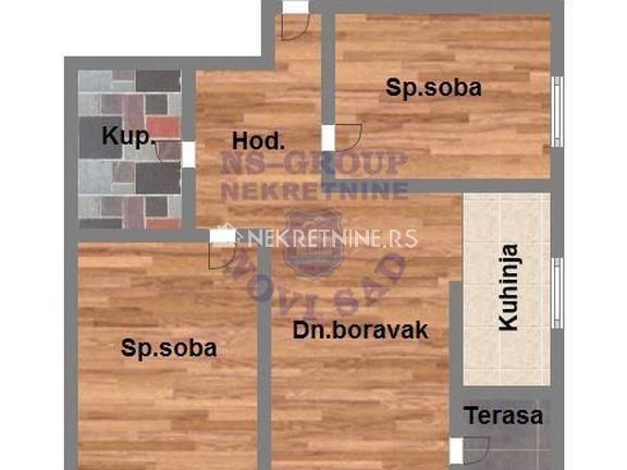 Trosoban stan 60m2 Telep