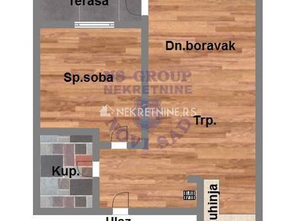 Dvosoban stan 43m2 Petrovaradin