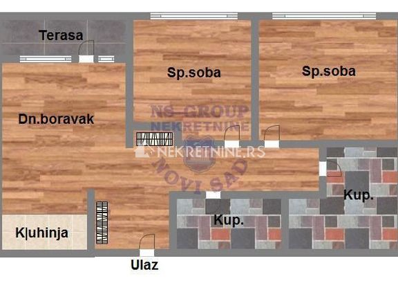 Trosoban 64m2 Bulevar Patrijarha Pavla