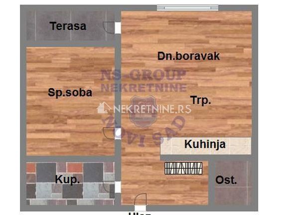 Dvosoban, 44m2, Miseluk