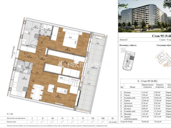 Prodaja, stan trosoban, Novi Beograd Tošin Bunar