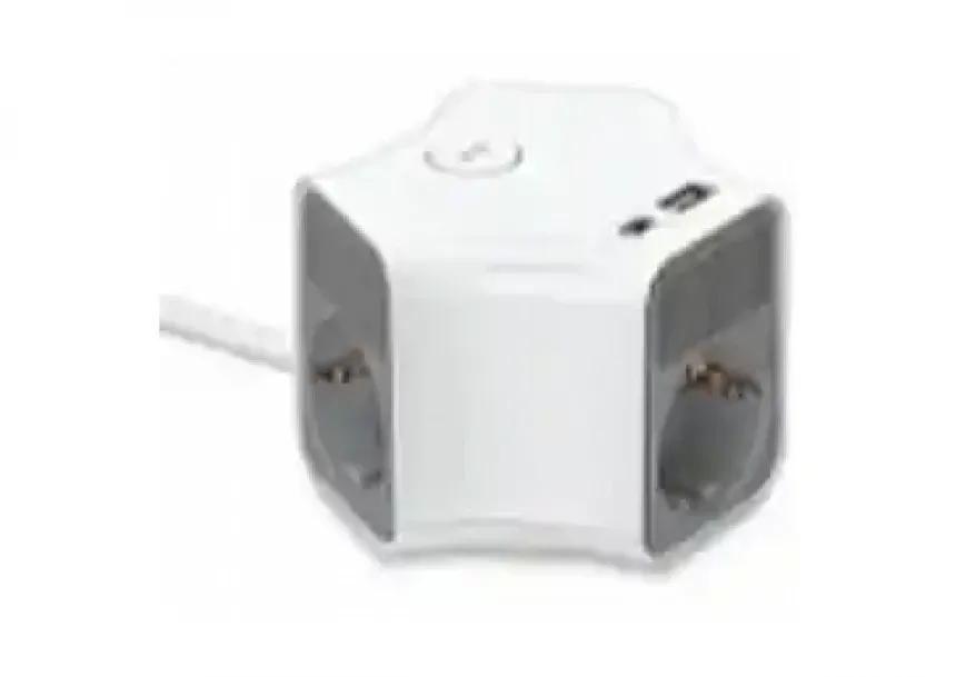 Produžni kabl sa prenaponskom zaštitom sa 3 utičnice MAX MPS-03UG-3M/3m/USB portovi(USB A + USB C )