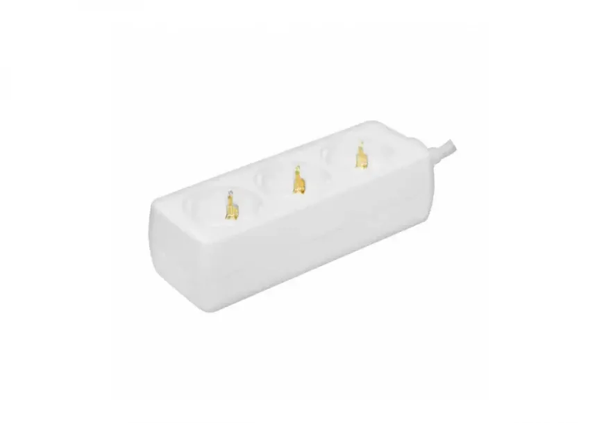 Produžni kabal sa 3 mesta 3m 1.5mm2 Prosto NV3-3/WH-P/1,5