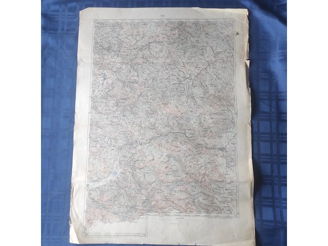 Topografska karta:  Peć  1927.g