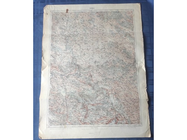 Topografska karta: Trebinje 1931.g