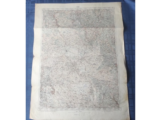 Topografska karta: Sjenica 1928.g