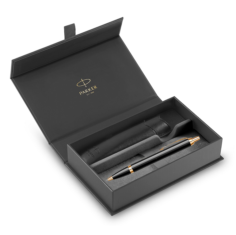 Parker poklon set Royal Im Black GT – hemijska olovka + futrola