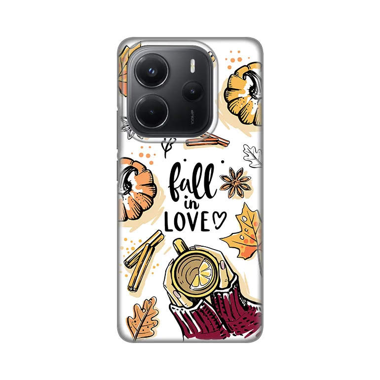 Maska Silikonska Print za Xiaomi Redmi Note 14 4G (SRB) Fall in Love
