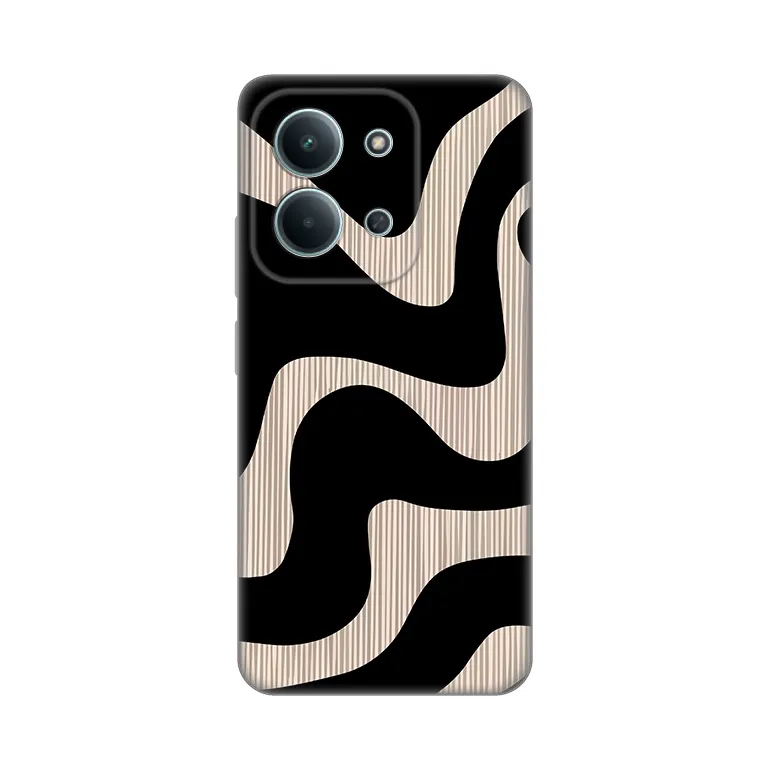 Maska Silikonska Print Skin za Xiaomi Redmi 15C 4G Black Flow