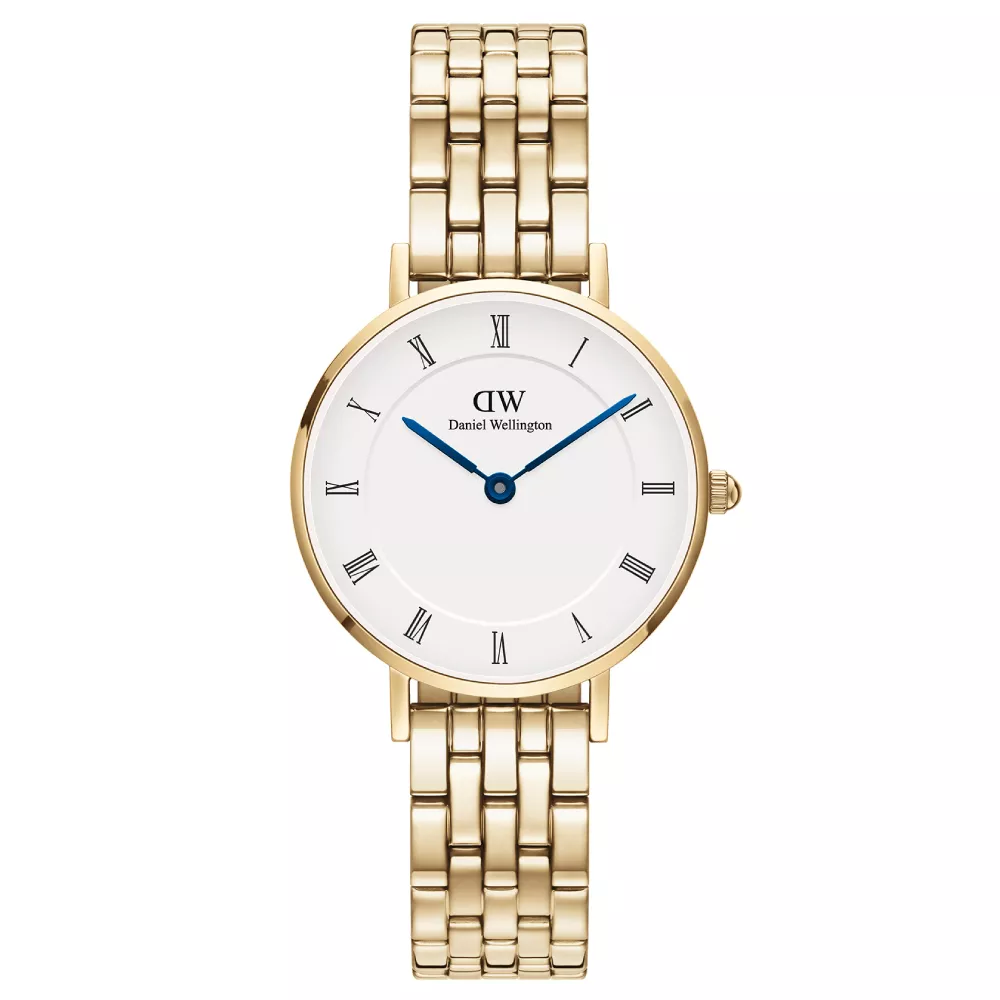 DW00100682 DANIEL WELLINGTON Petite Roman Numerals 5-Link Gold, ženski ručni sat