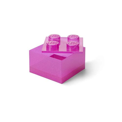 LEGO LEGO kutija za odlaganje sa poklopcem (4): Svetlucavo roze