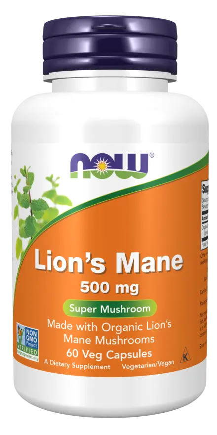 Now Lion's Mane, 500mg, 60 kapsula