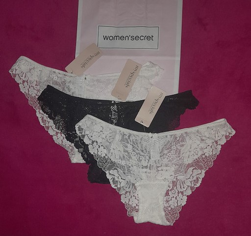 WS 3kom bele,crne brazilke/slip cipka NOVO!%