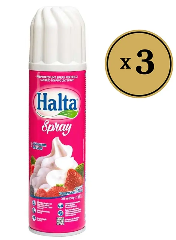 Halta Biljni šlag u spreju 250ml, 3 komada