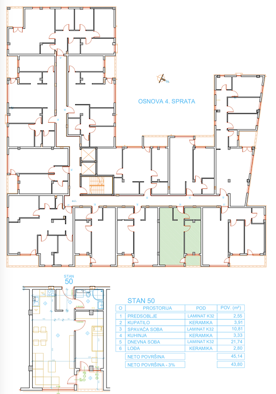 Palilula, Jednoiposoban stan na prodaju, 43.8m2, 72.708€