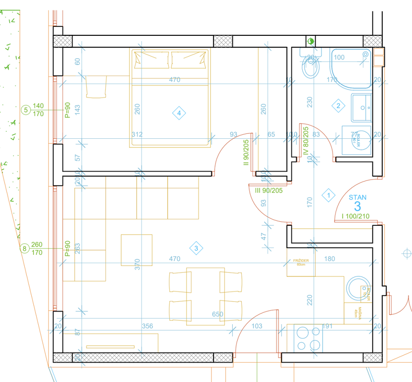Apelovac, u blizini Čaira, Trosoban stan na prodaju, 68.90m2, 113.685€