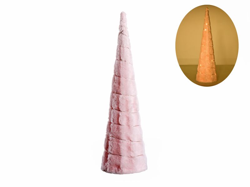 Plush cone, jelka, plišana, roze, 80cm