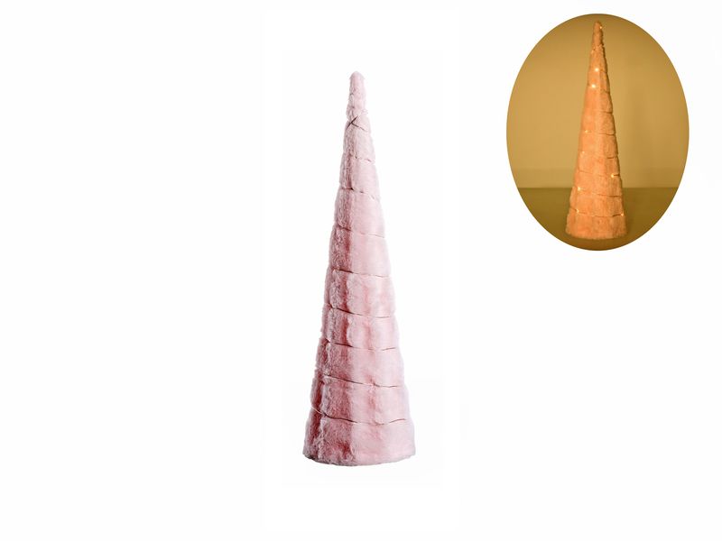 Plush cone, jelka, plišana, roze, 60cm