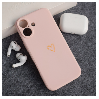Maska Golden Heartbeat za iPhone 17 roze