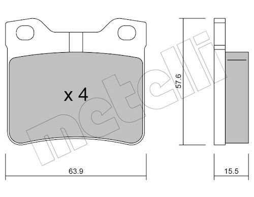 Komplet pločica, disk-kočnica METELLI 22-0192-1