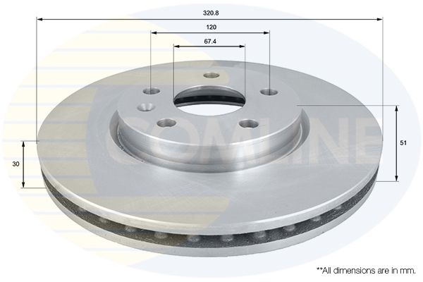 Kočioni disk COMLINE ADC1142V