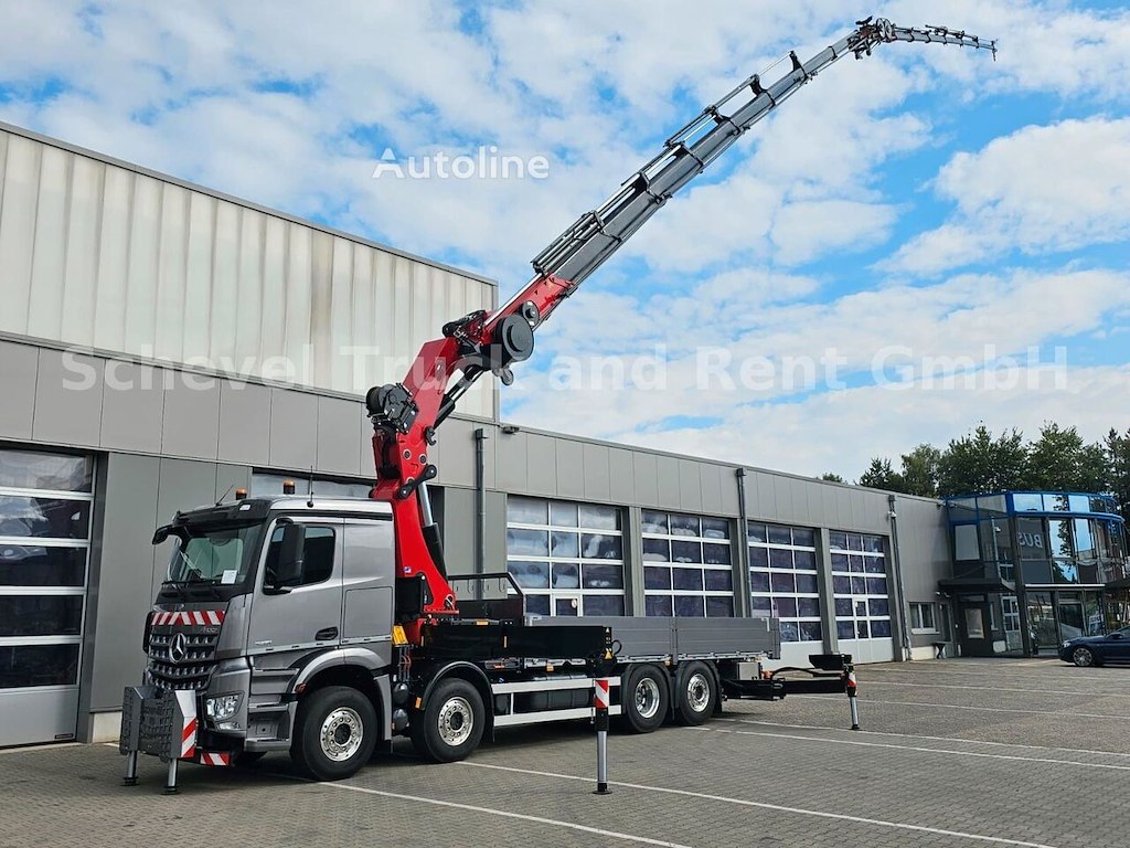Novi Mercedes-Benz Arocs 3251 Containerpritsche EFFER 955 JIB Winde kamion s ravnom platformom