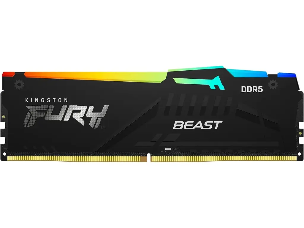 Kingston RAM memoriјa Fury Beast, 16GB, DDR5, 6000MHz, CL30, XMP, 1RX8, 288-pin, 16Gbit, crna