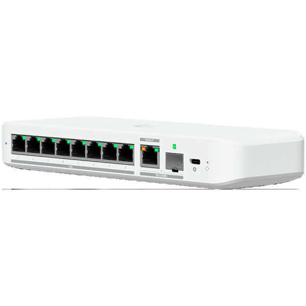 Ubiquiti switch USW-Flex-2.5G-8-EU 8-port 2.5 GbE ports, 10 GbE PoE+ input port for power SFP+ port combo ( USW-FLEX-2.5G-8-EU )