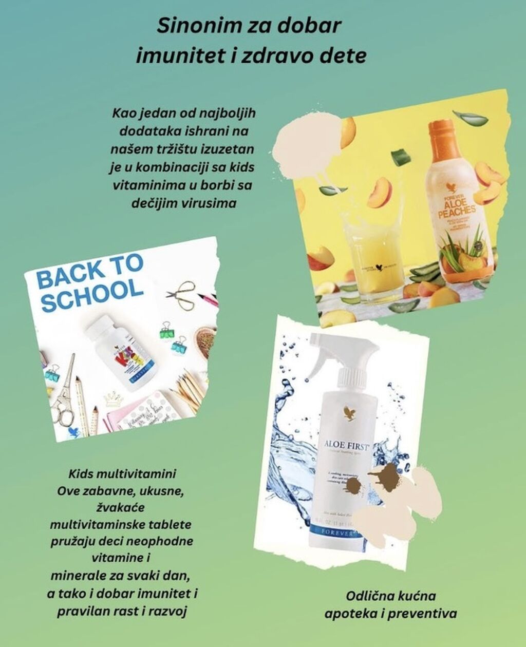 Paket za jačanje imuniteta za decu – Forever proizvodi - Aloe Peaches