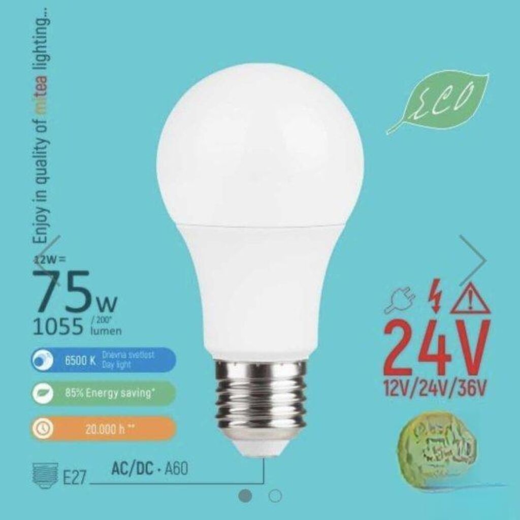 Šifra:5123 12V/24V/36V Brend: MITEA Lighting Barkod: Artikal: LED