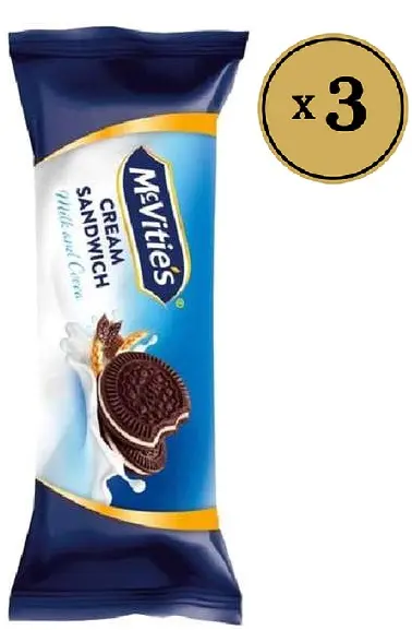 McVitie's Kakao keks sa mlečnim filom 90g, 3 komada