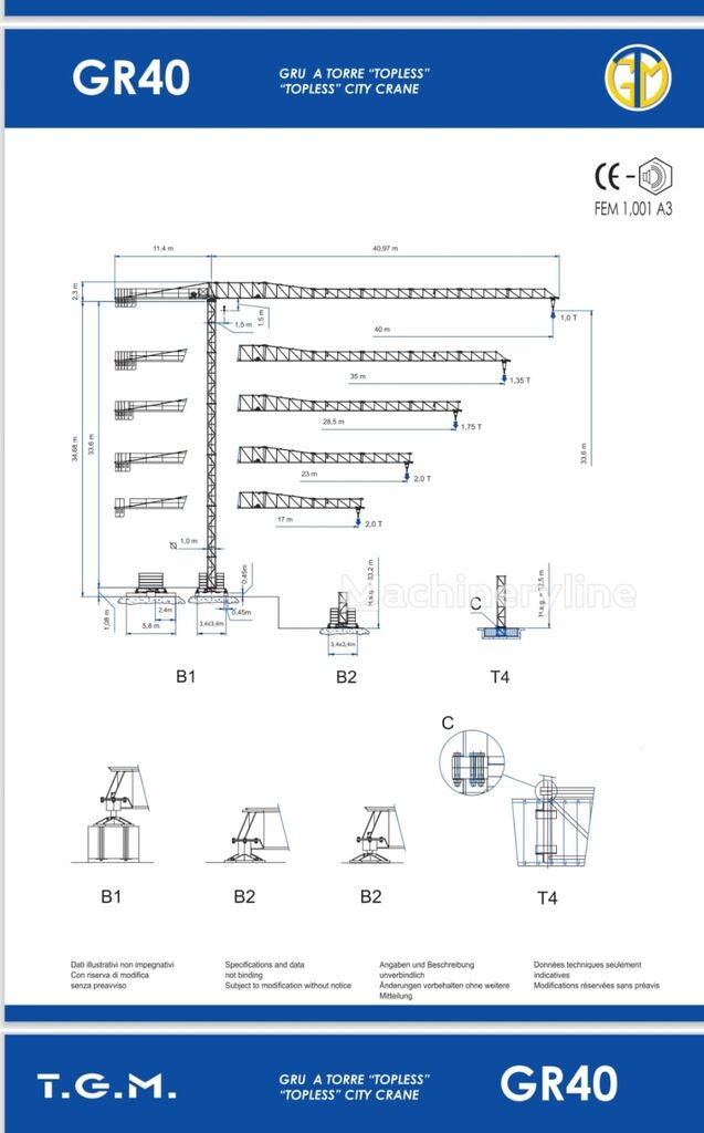 TGM GR40-100 toranjska dizalica