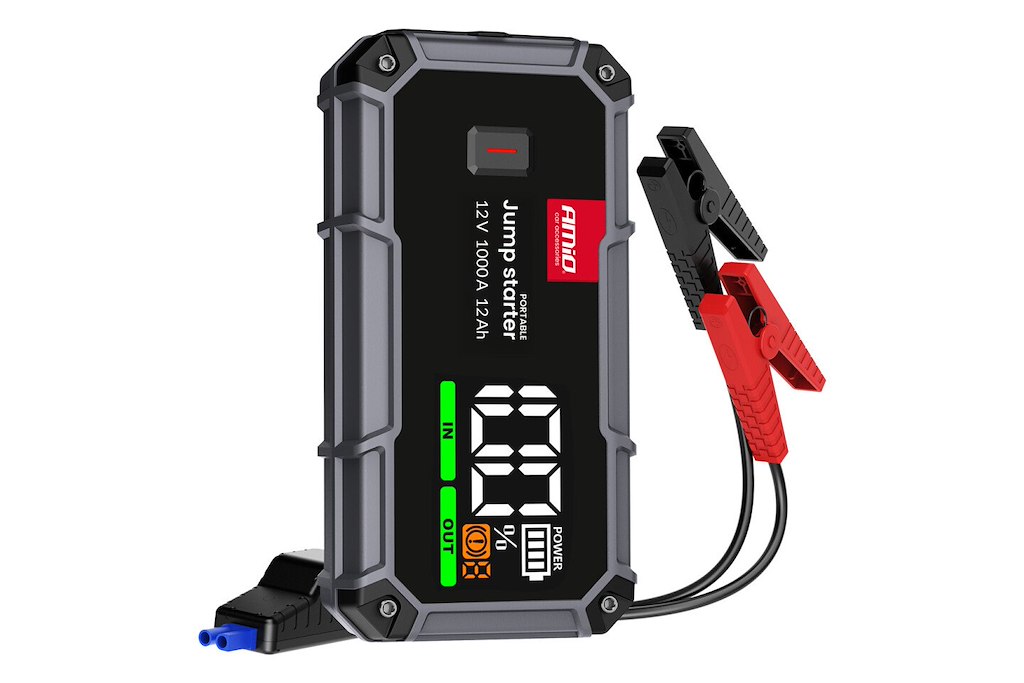 3-u-1 jump starter prenosni punjač LED baterijska lampa 12V 12Ah 1000A AMIO-04676 Jedinstvena ponuda