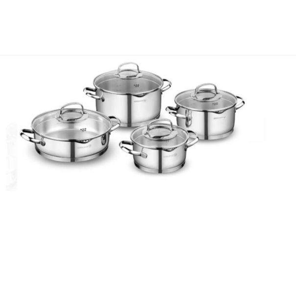 KORKMAZ Set šerpi sa poklopcima Steama Inox 4/1 A1999
