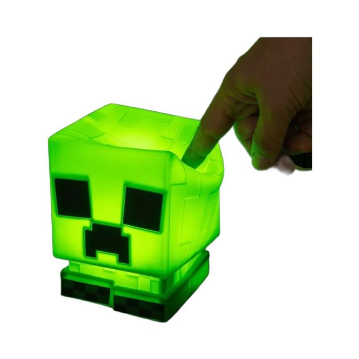 Lampa Paladone Minecraft Creeper SquishyGlo Silicone Light Rechargeable Green