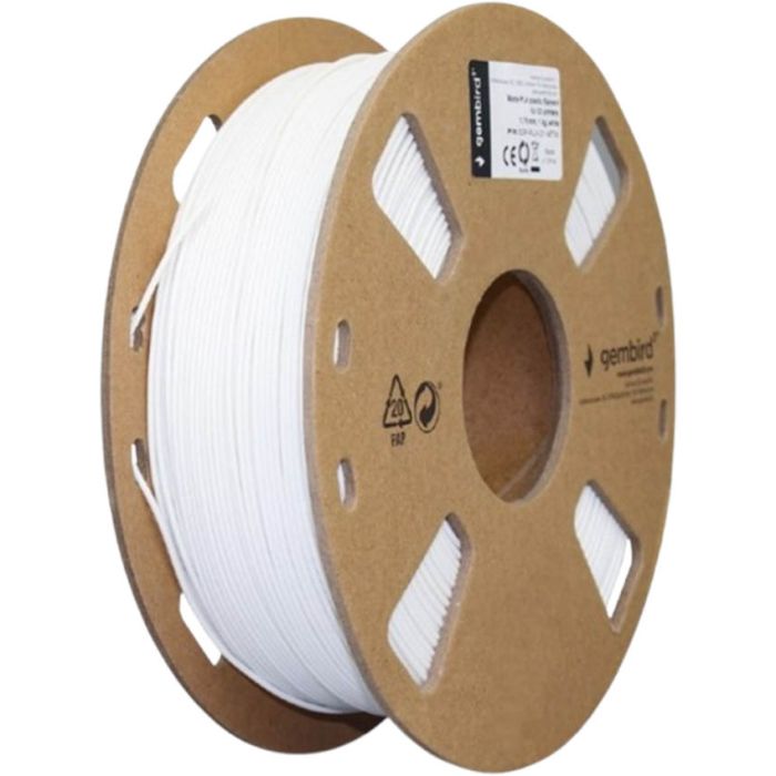 Filament Gembird 3DP-PLA-01-MTW 1.75mm 1kg White