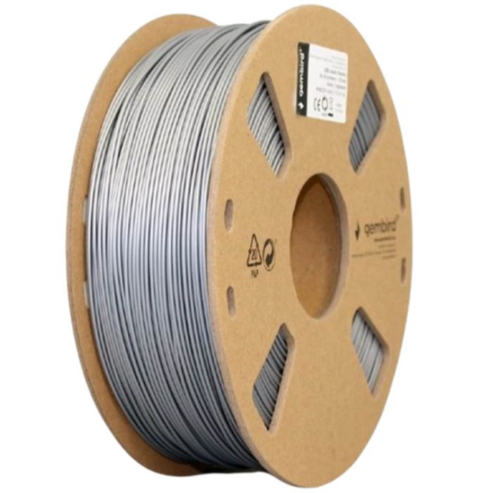 Filament Gembird ABS 3DP-ABS1.75-01-S 1.75mm 1kg Flame Silver