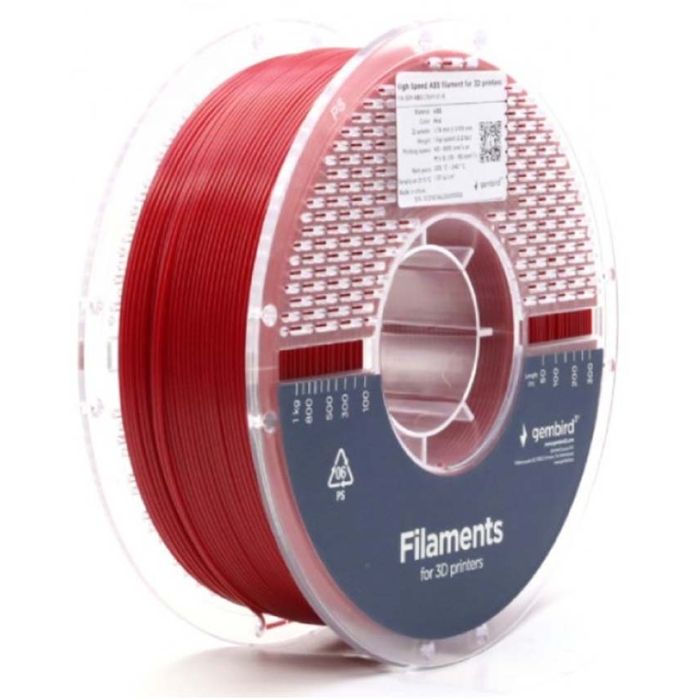 Filament Gembird ABS High Speed 3DP-ABS1.75HY-01-R 1.75mm 1kg Red