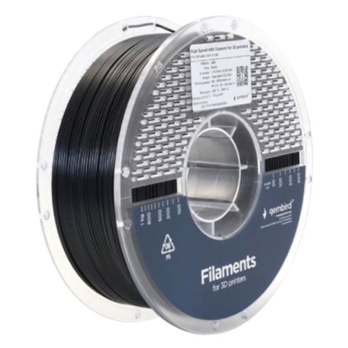 Filament Gembird ABS High Speed 3DP-ABS1.75HY-01-BK 1.75mm 1kg Black