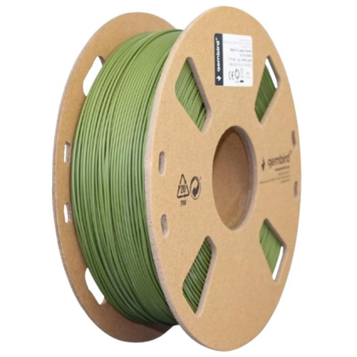 Filament Gembird 3DP-PLA-01-MTMG 1.75mm 1kg Mat Military Green