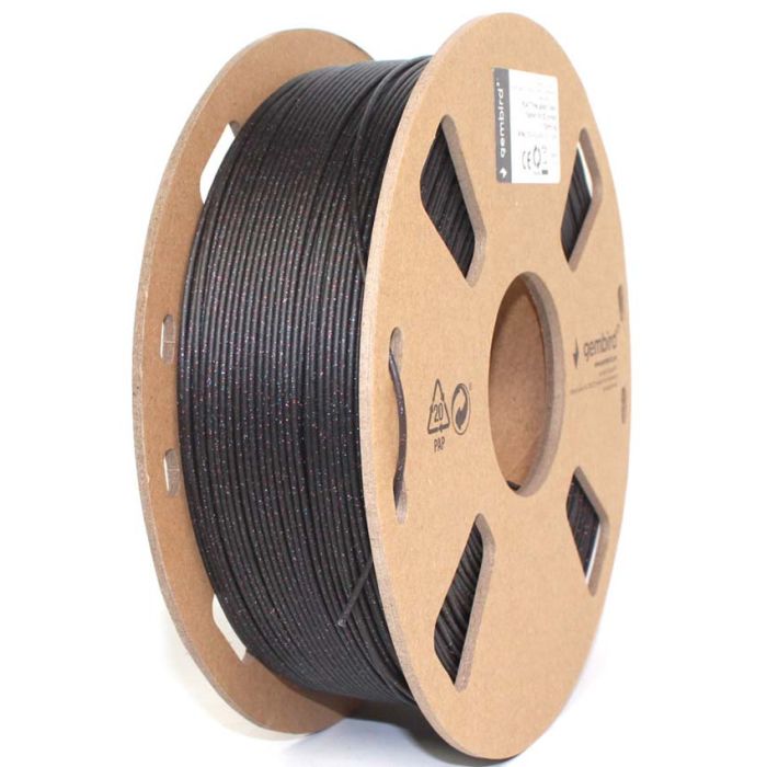 Filament Gembird 3DP-PLA-MX3-01-GBK Three Galaxy 1.75mm 1kg Black