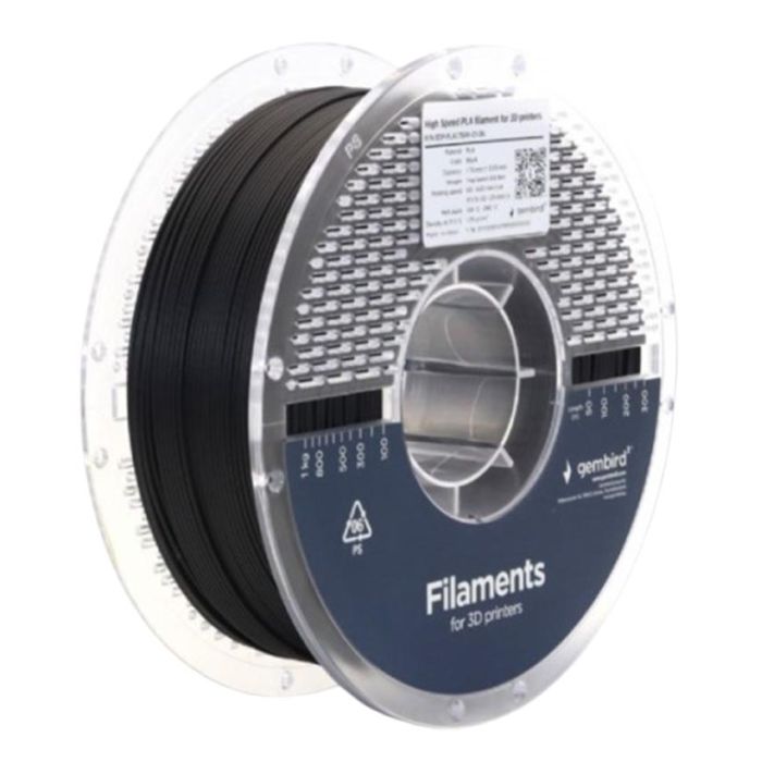 Filament Gembird 3DP-PLA1.75HY-01-BK High Speed 1.75mm 1kg Black