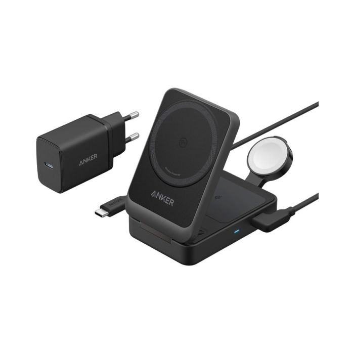Punjač Anker MagGo 15W Foldable 3-in-1 Black