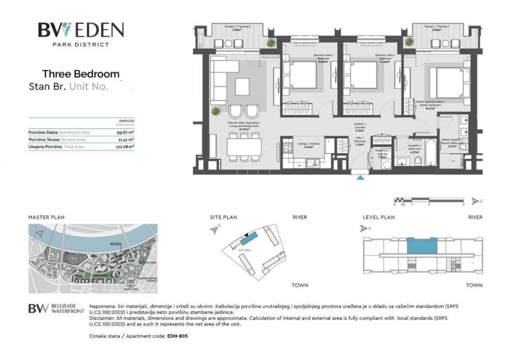 BW Eden, useljivo uskoro, odličan pogled ka reci ID#4086 499.000 €
