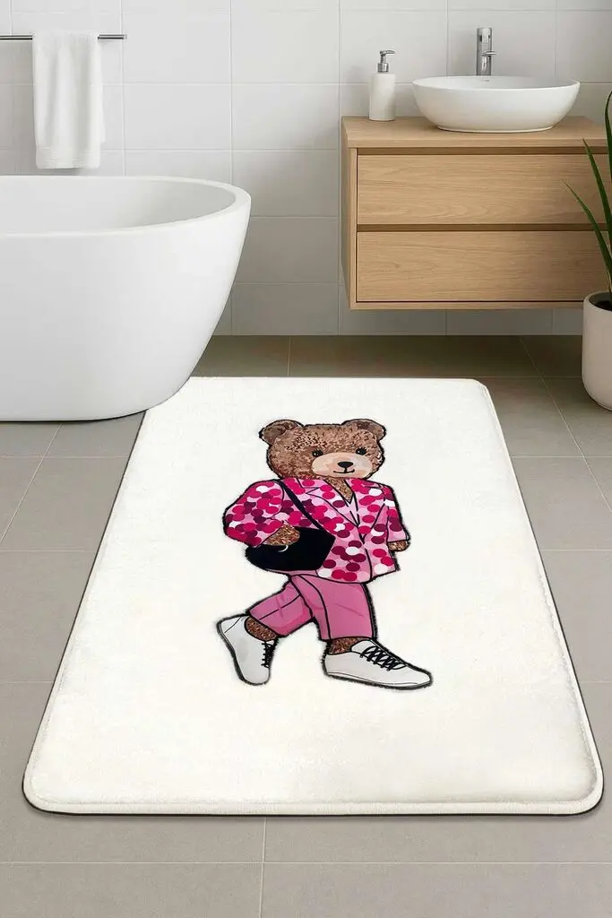 L'essentiel Maison Prostirka za kupatilo Boss Bear, Bela