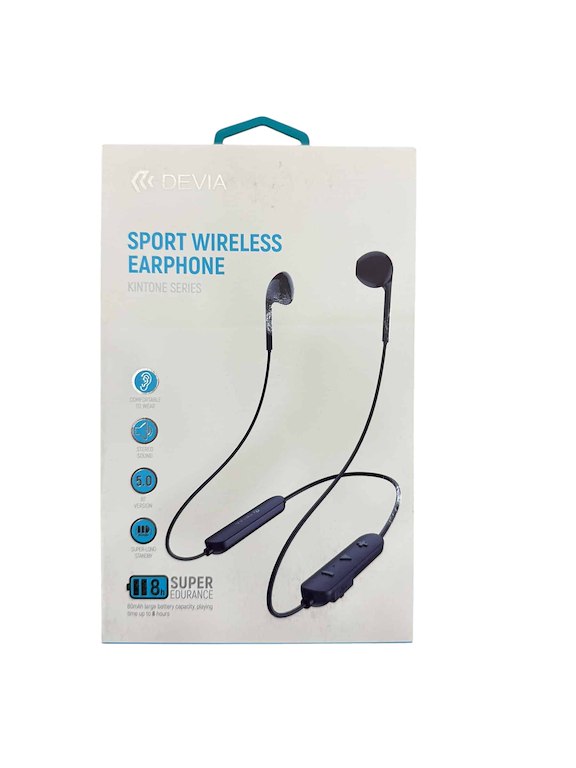 Devia wireless sport slusalice crne