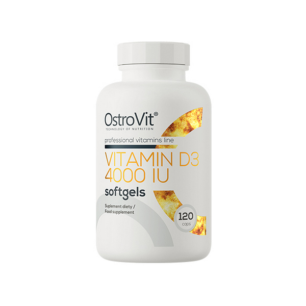 OstroVit Vitamin D3 4000 IU Professional Vitamins Line – 120 gelkapsula