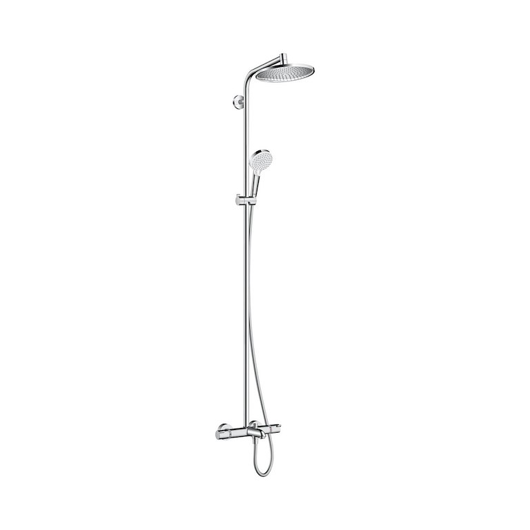 Hansgrohe Crometta S Showerpipe240 Chrome termostatski usponski nadglavni tuš 24 cm i ručicom, sa izlivom 27320000ID: EK000692212