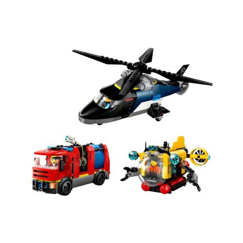 LEGO 60462 Remiks helikoptera, vatrogasnog vozila i podmornice