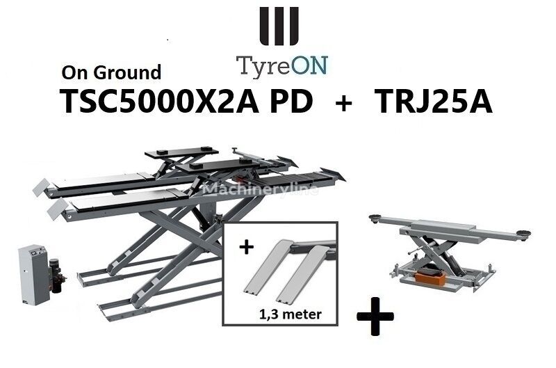 Nova TyreON TSC5000X2A PD on floor alignment scissor lift 5T with playing de makazasta auto dizalica
